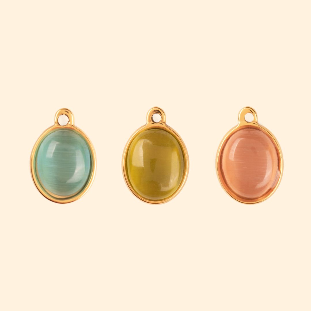 Vintage Green Charm Gold Stainless Steel | Aurea Boutique